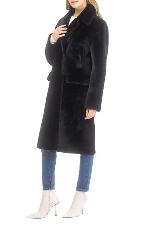Gorski Genuine Shearling Short Coat With Patch Pockets