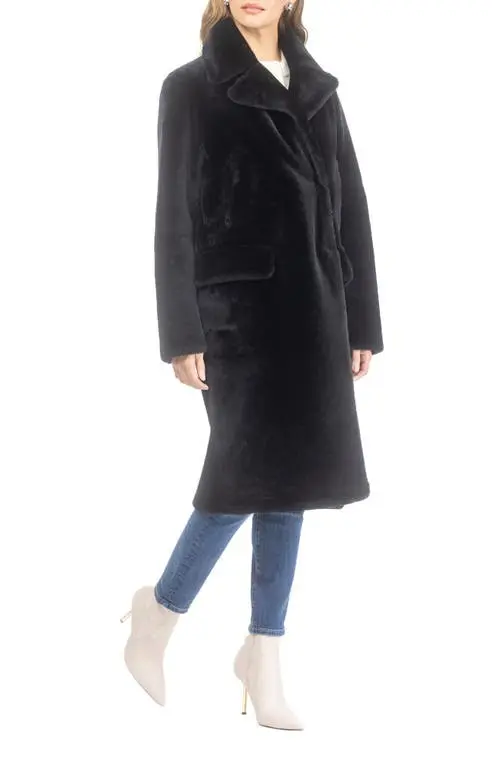 Gorski Genuine Shearling Short Coat With Patch Pockets
