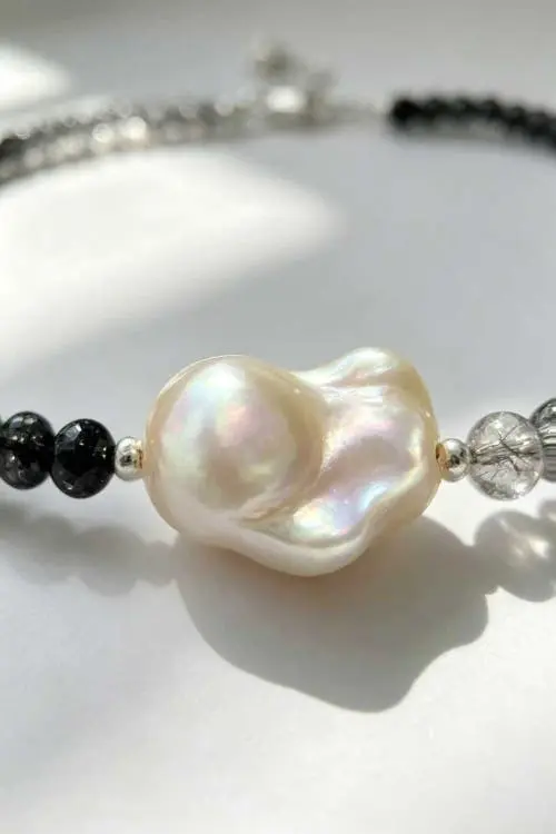 CLASSICHARMS Kora Baroque Pearl & Rutilated Quartz Necklace