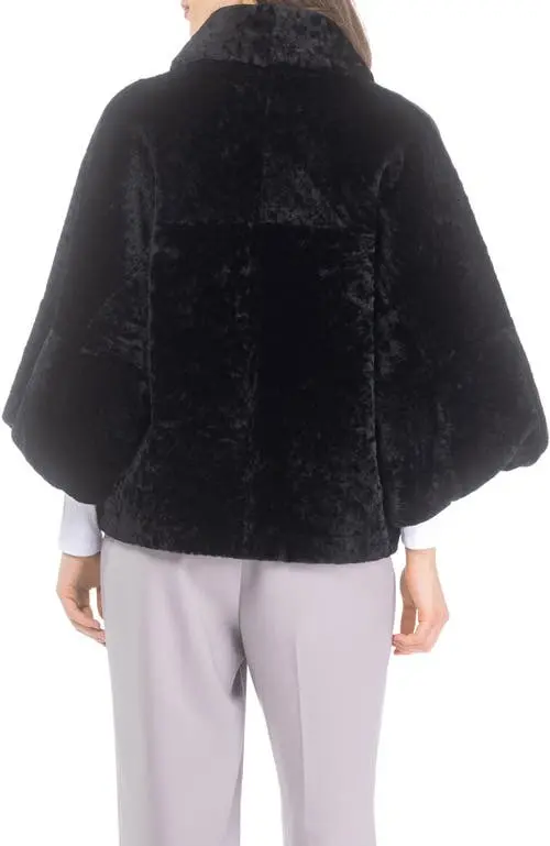 Gorski Genuine Shearling Jacket With Bubble Sleeves