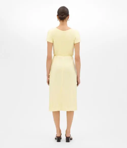Another Tomorrow Fluid Wrap Dress