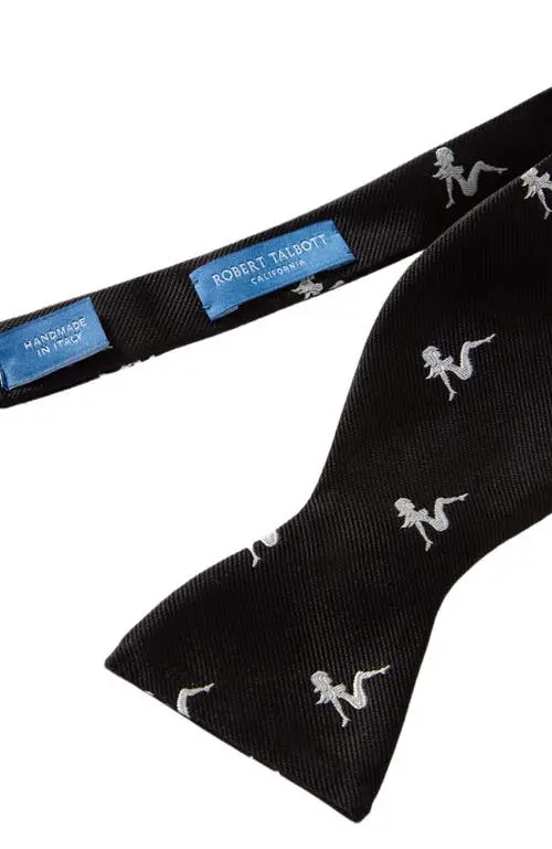 Robert Talbott Bond Pin-up Silhouette Silk Self-tie Bow Tie