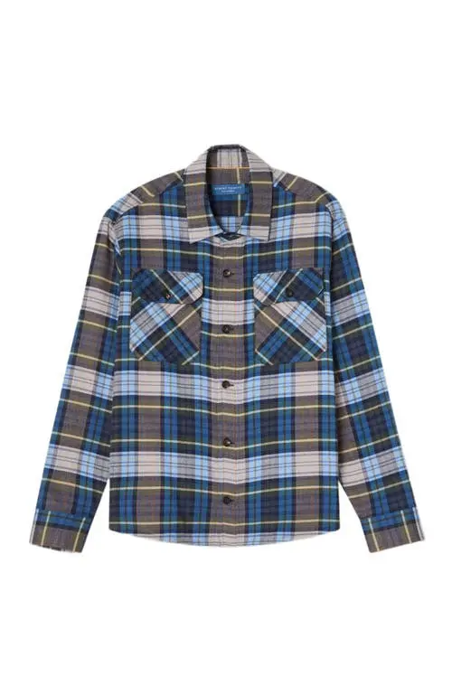 Robert Talbott Bradley Luxe Flannel Plaid Shirt Jacket
