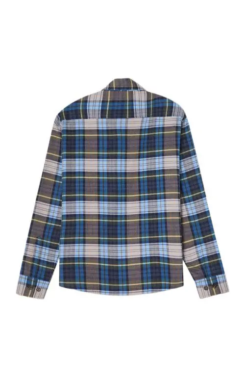 Robert Talbott Bradley Luxe Flannel Plaid Shirt Jacket