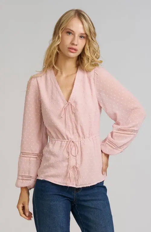 ELLE COLLECTION Lace Detailed Blouse - Blush