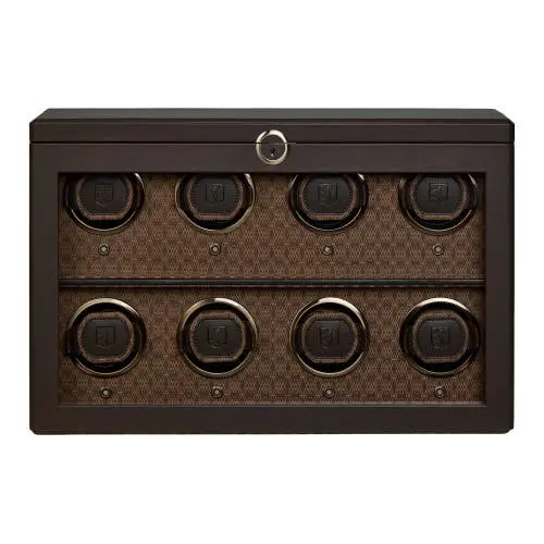 Wolf Earth 8 Piece Watch Winder - Coffee