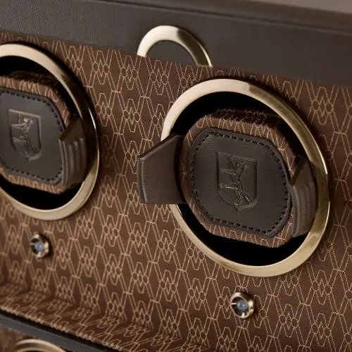 Wolf Earth 8 Piece Watch Winder - Coffee