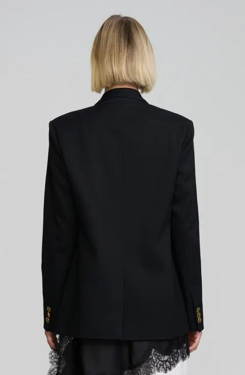ELLE COLLECTION Gold-button Double-breasted Blazer