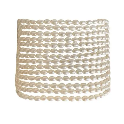 LENI JAMES The London Maxi Pearl Choker Necklace - Silver/white/beige