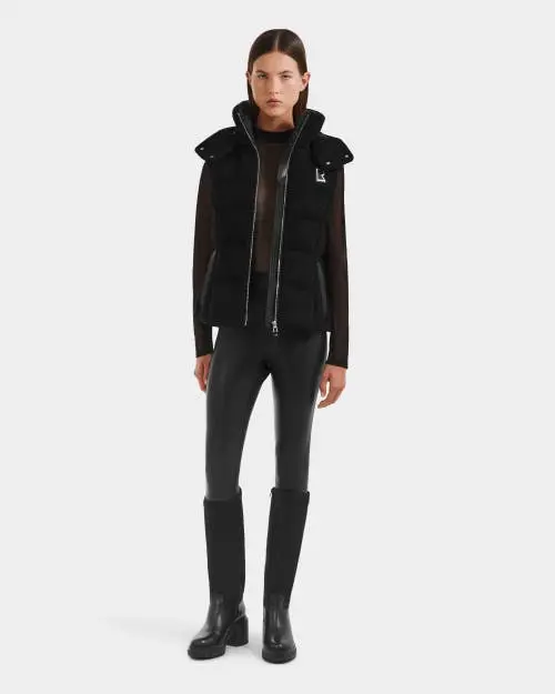 Rudsak Cassidy Women’s Knit Down Vest With Removable Hood