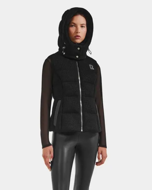 Rudsak Cassidy Women’s Knit Down Vest With Removable Hood