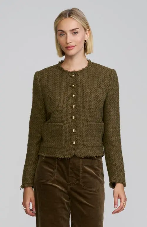 ELLE COLLECTION Heritage Tweed Jacket - Olive