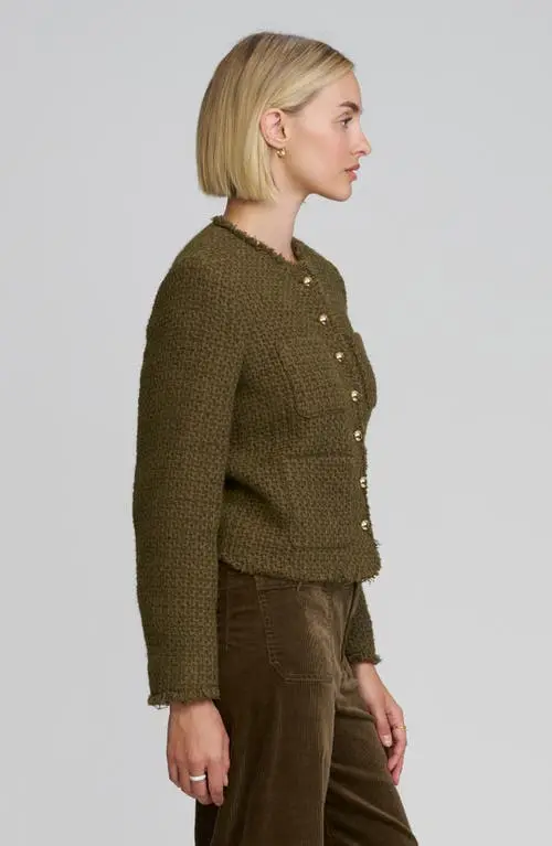 ELLE COLLECTION Heritage Tweed Jacket - Olive