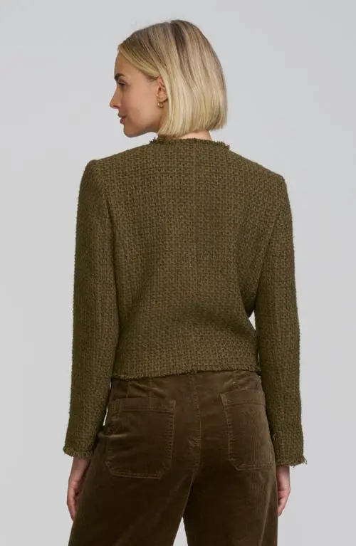ELLE COLLECTION Heritage Tweed Jacket - Olive
