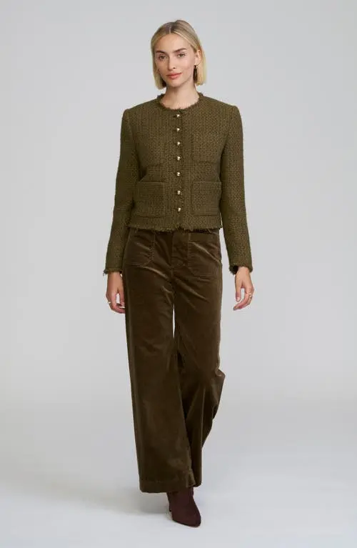 ELLE COLLECTION Heritage Tweed Jacket - Olive