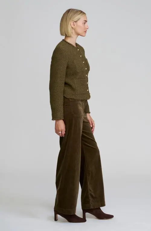 ELLE COLLECTION Heritage Tweed Jacket - Olive