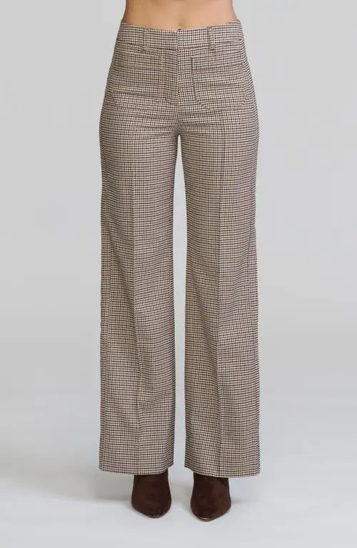 ELLE COLLECTION Convertible Wide Leg Pant - Plaid