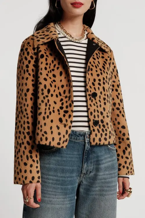 FRANCES VALENTINE Cosette Jacket Cheetah