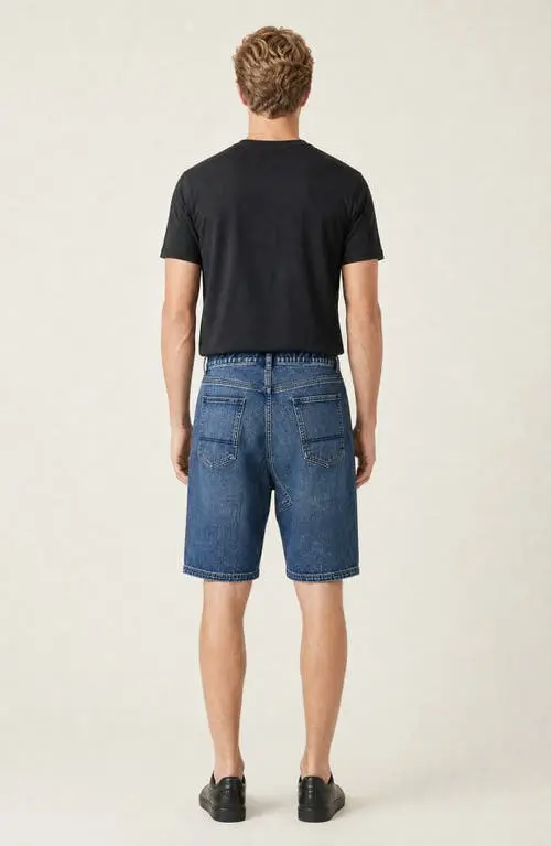 MODENAIRE Relaxed Fit Washed Denim Shorts With Utility Pockets