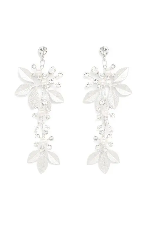 POPPY LANE Magnolia Bridal Earrings - Silver