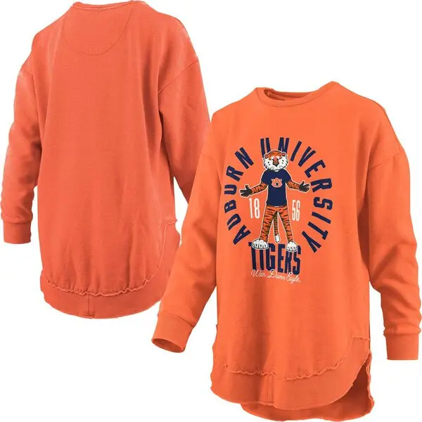 PRESSBOX Auburn Tigers Blitz Crewneck Sweatshirt - Orange