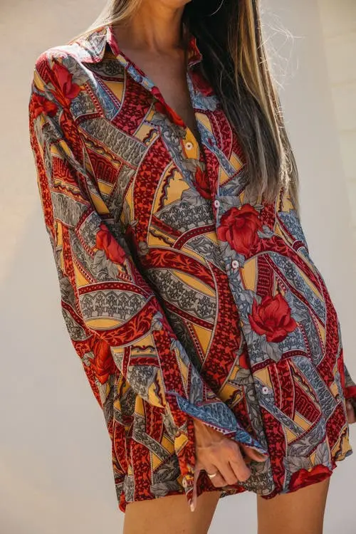 SUN CHILD Boyfriend Shirt Indy - Grey