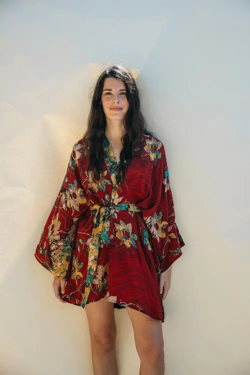 SUN CHILD Wrap Dress Korakia - Red