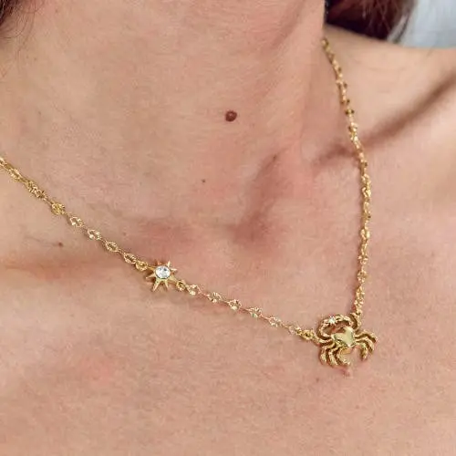Lele Sadoughi Cancer Zodiac Necklace