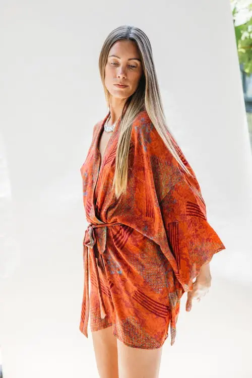 SUN CHILD Wrap Dress Natty