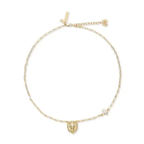 Lele Sadoughi Leo Zodiac Necklace - Gold