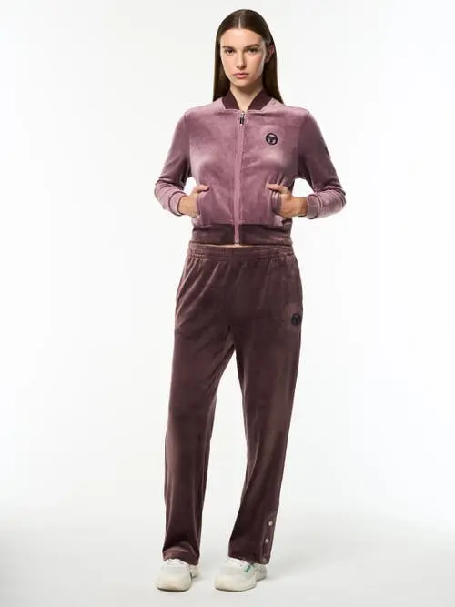 SERGIO TACCHINI Dalia Velour Track Jacket - Grape Shake