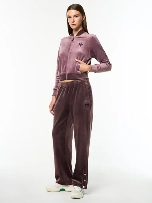 SERGIO TACCHINI Dalia Velour Track Jacket - Grape Shake