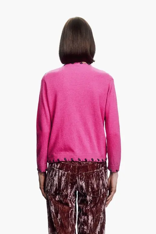 Anna Sui Beaded Knit Cardigan