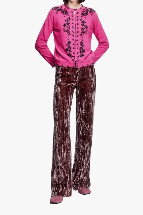 Anna Sui Beaded Knit Cardigan