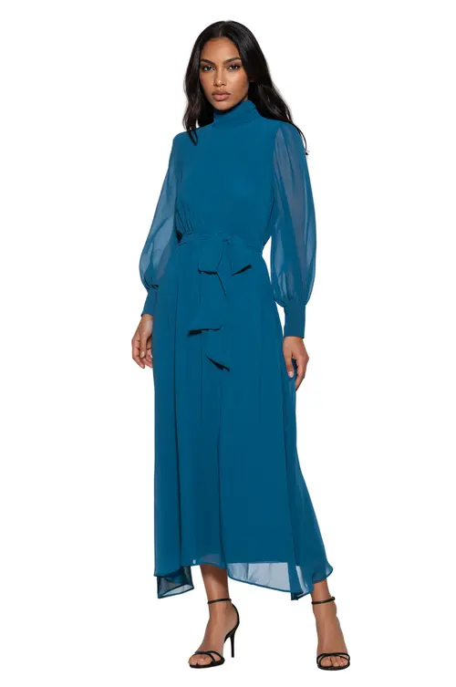 ALEXIA ADMOR Thiago Blouson Sleeves Dress - Teal