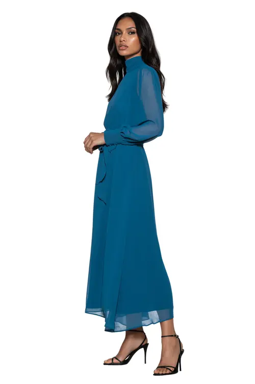 ALEXIA ADMOR Thiago Blouson Sleeves Dress - Teal