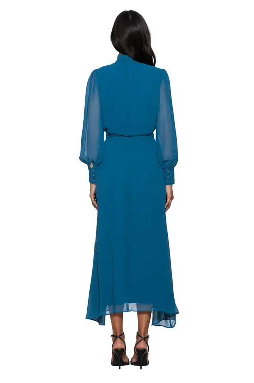ALEXIA ADMOR Thiago Blouson Sleeves Dress - Teal