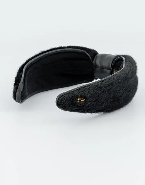 Alexandre De Paris Blizzard Faux Fur And Leather Headband