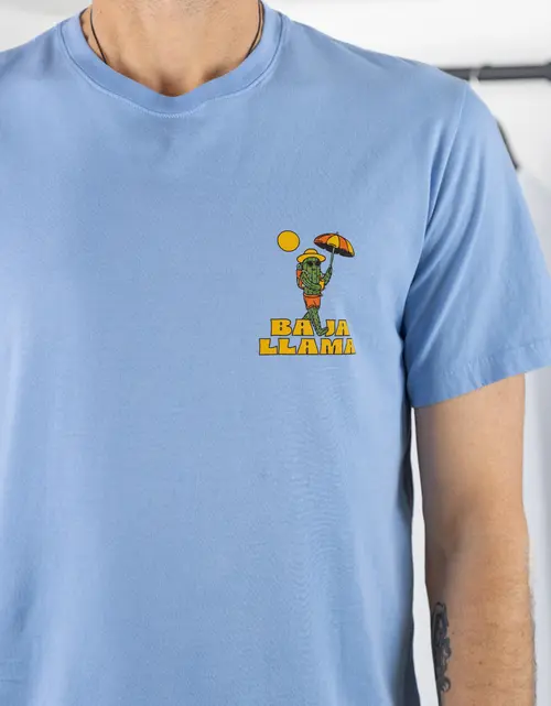 BAJA LLAMA Out Of Your Element Graphic Tee Blue