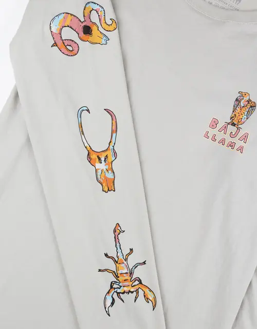 BAJA LLAMA Dangerous Desert Long Sleeve Primo Tee