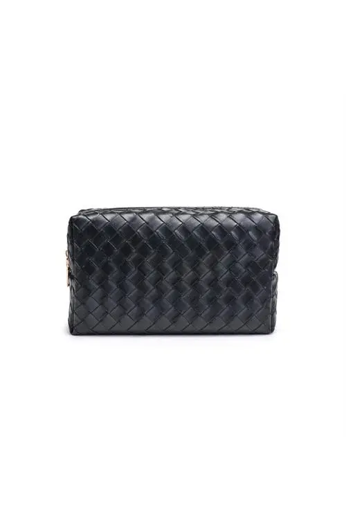 URBAN ESSENTIALS Weave & Wander Cosmetic & Travel Organizer Pouch - Black
