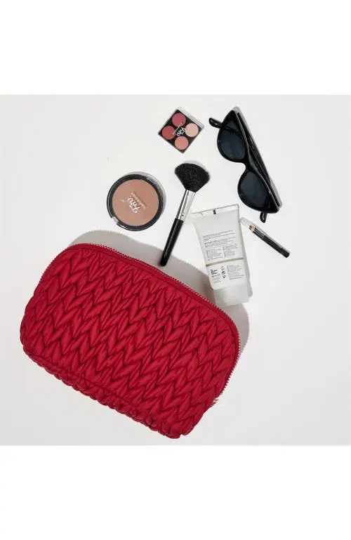 URBAN ESSENTIALS Celisse Cosmetic & Travel Organizer Dome Pouch - Red
