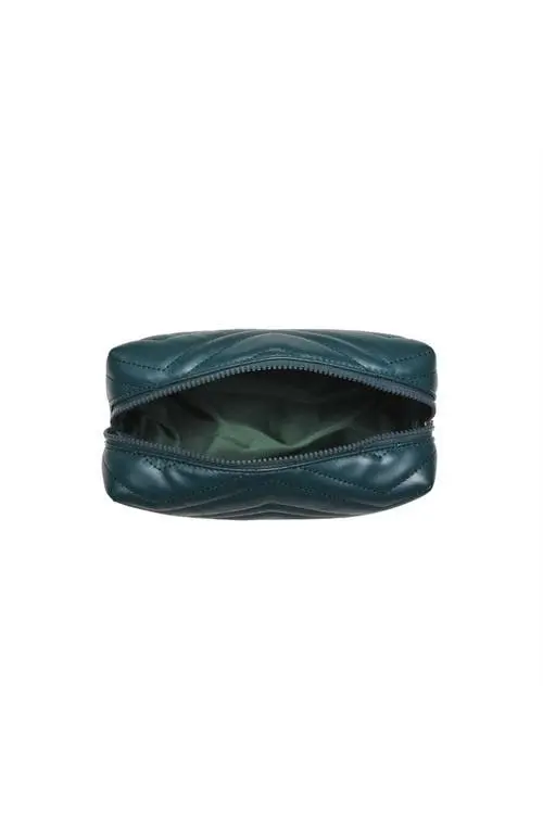 URBAN ESSENTIALS Chic Stitch Cosmetic & Travel Organizer Pouch - Emerald