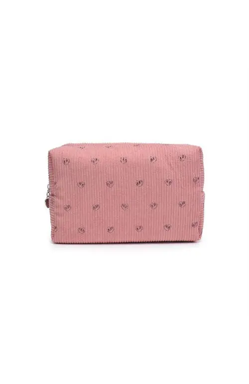 URBAN ESSENTIALS Cozy Crushcorduroy Cosmetic & Travel Organizer Pouch - Blush