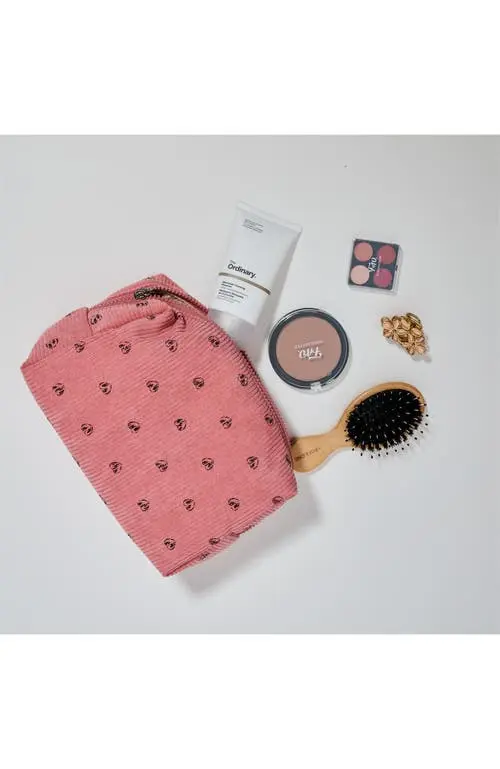 URBAN ESSENTIALS Cozy Crushcorduroy Cosmetic & Travel Organizer Pouch - Blush