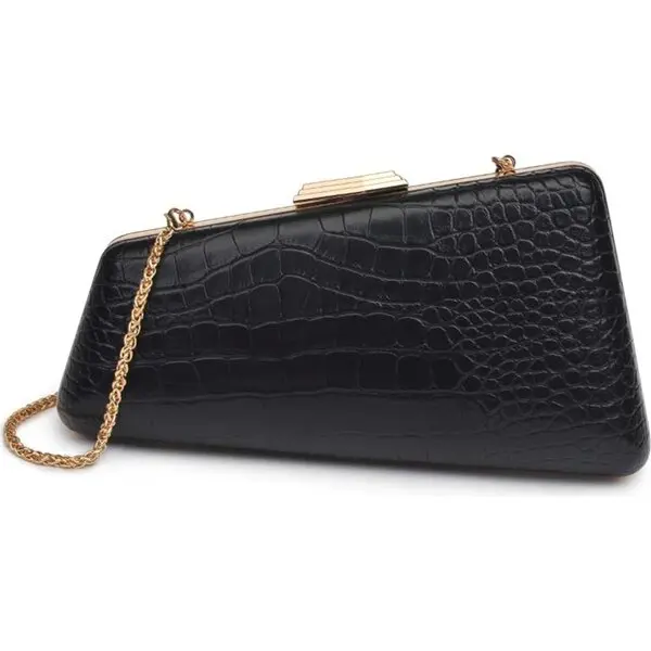 URBAN EXPRESSIONS Irenecroco Asymmetrical Evening Bag - Black