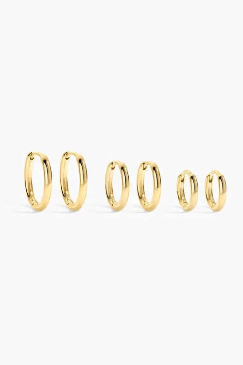 ELECTRIC PICKS Set Of 3 Hoops - Gold