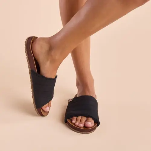 FEELGOODZ Women’s Zensole Quilted Lounge Slide - Molasses