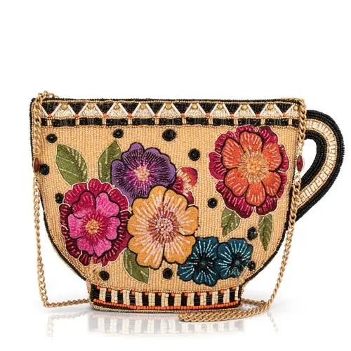 MARY FRANCES ACCESSORIES Tea Party Crossbody Handbag - Multi