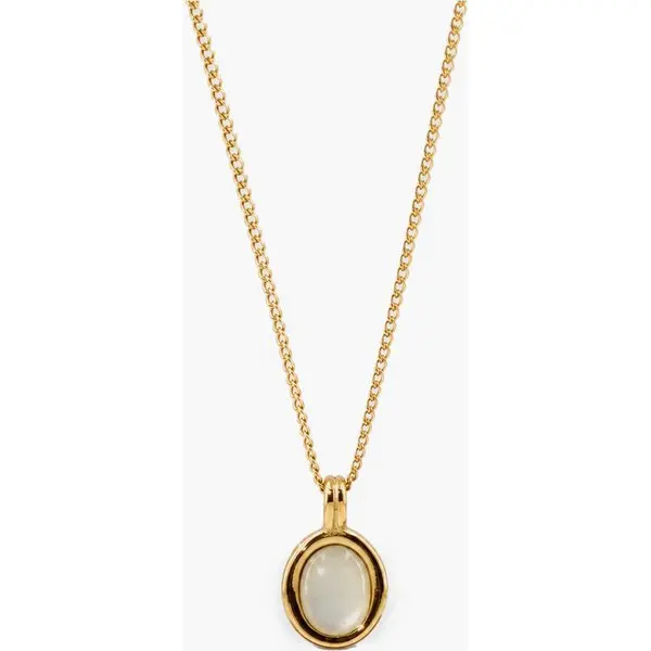 MEIDEYA Oval Moonstone Necklace